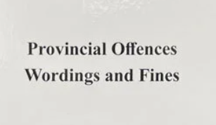 WORDING AND FINES BOOK – THE 808 - TORONTO POLICE GIFT SHOP